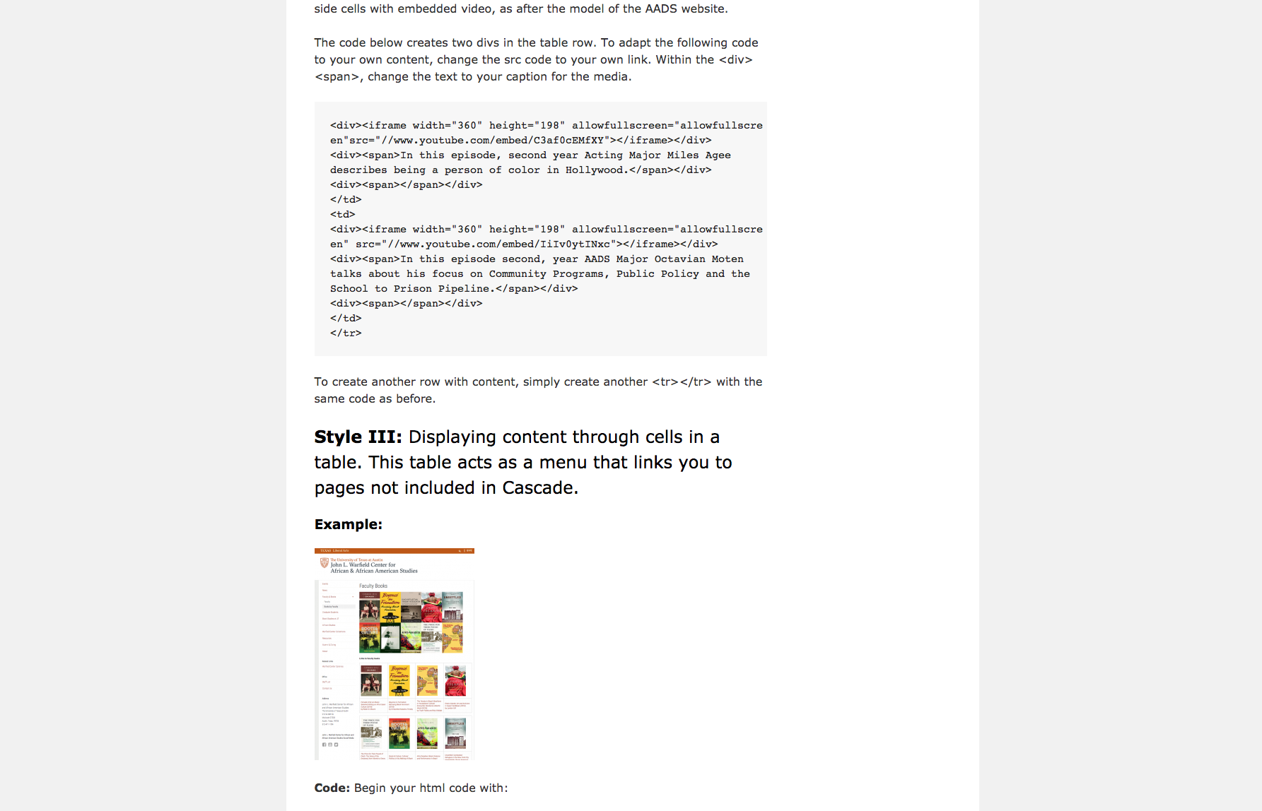 Advanced Cascade Tutorial