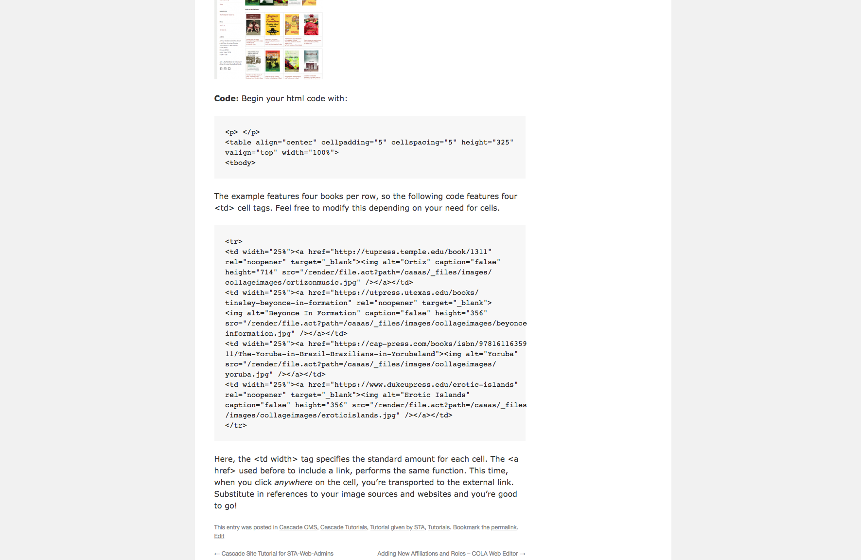 Advanced Cascade Tutorial