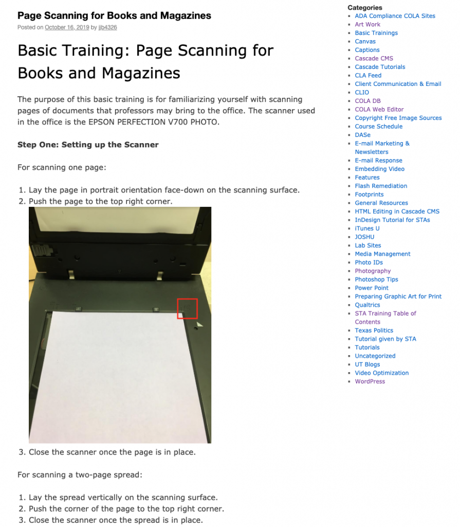 Documenting for Knowledge Base