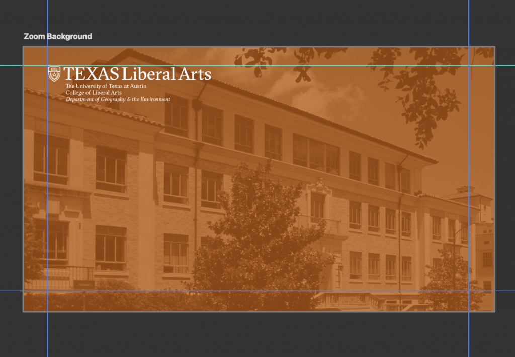 Zoom Background Template and Testing