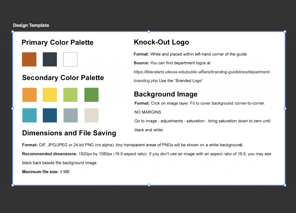 Zoom Background Template and Testing
