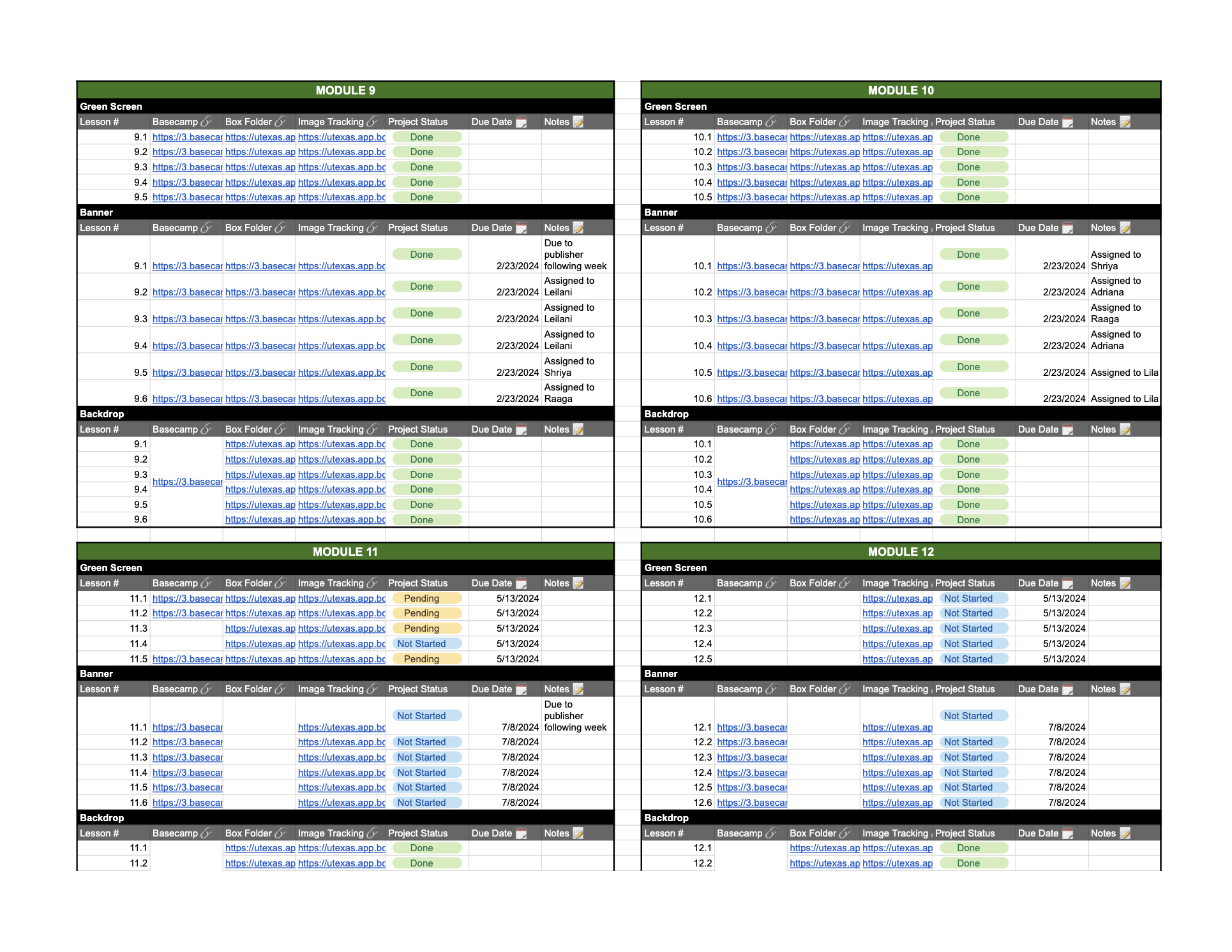 Project: UTCF Project Management